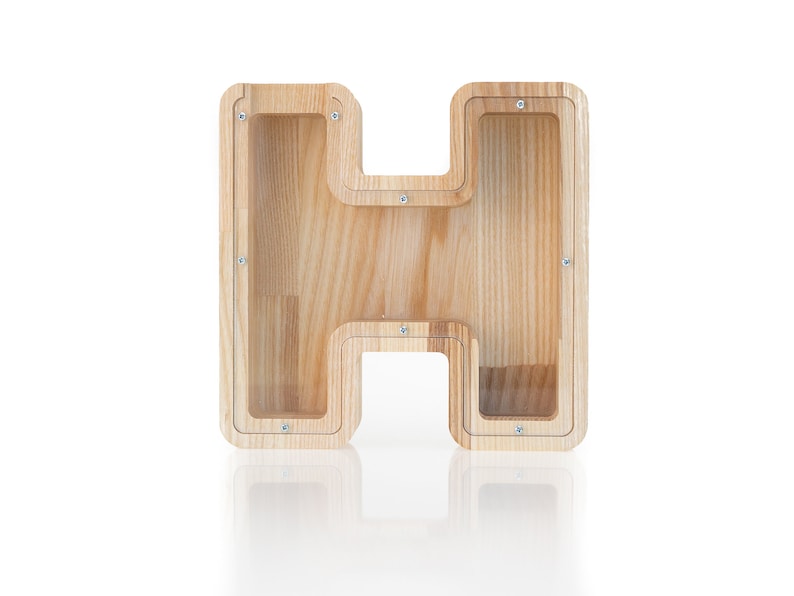 Money Box CHOOSE YOUR LETTER Wooden Coin Bank Custom Piggy - Etsy