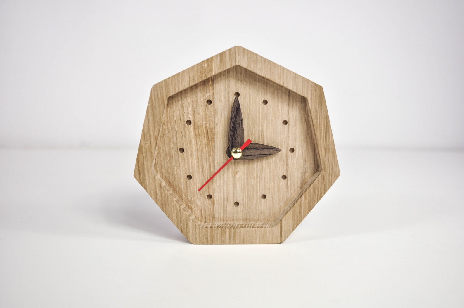 Small Wood Desk Clock Wooden Clocks Wooden Clock for Him - Etsy