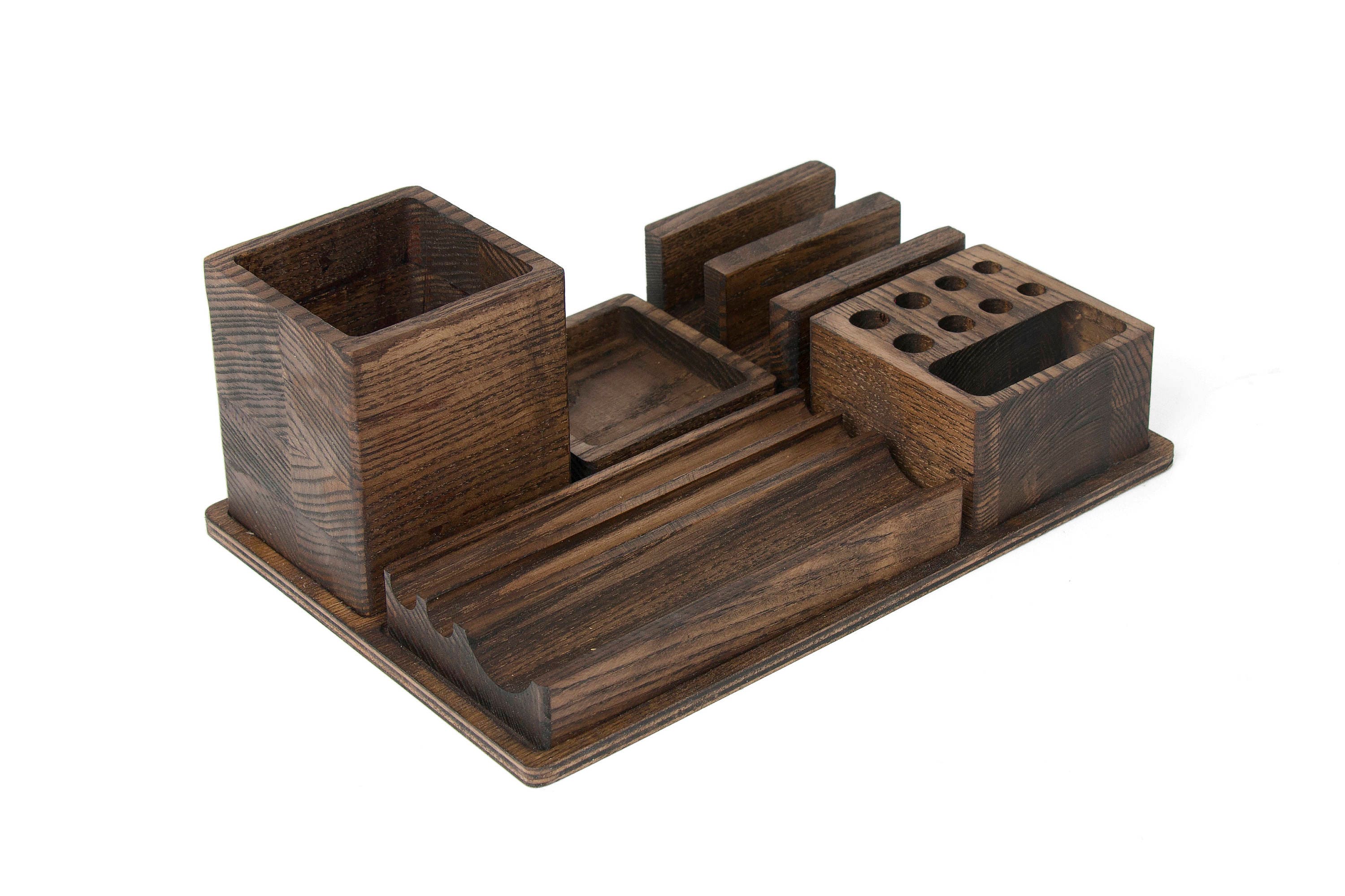 Wooden Desk Organizer Desk Organization Office Organization - Etsy Canada