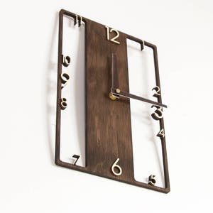 Wooden Clock Industrial Clock Modern Wall Clock Rustic Wall | Etsy