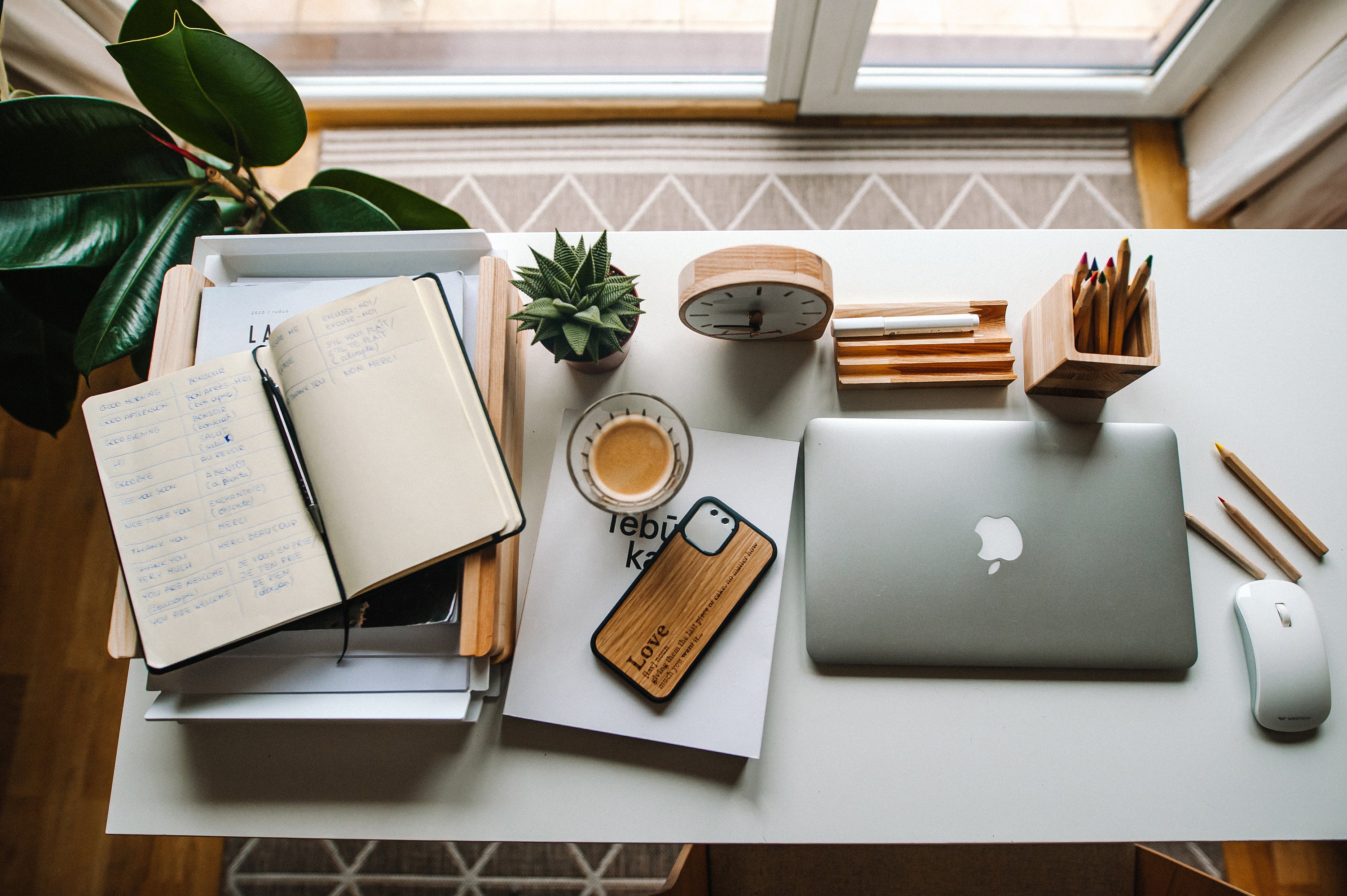2 STAGES Paper Tray Office File Organizer Wood Desk - Etsy