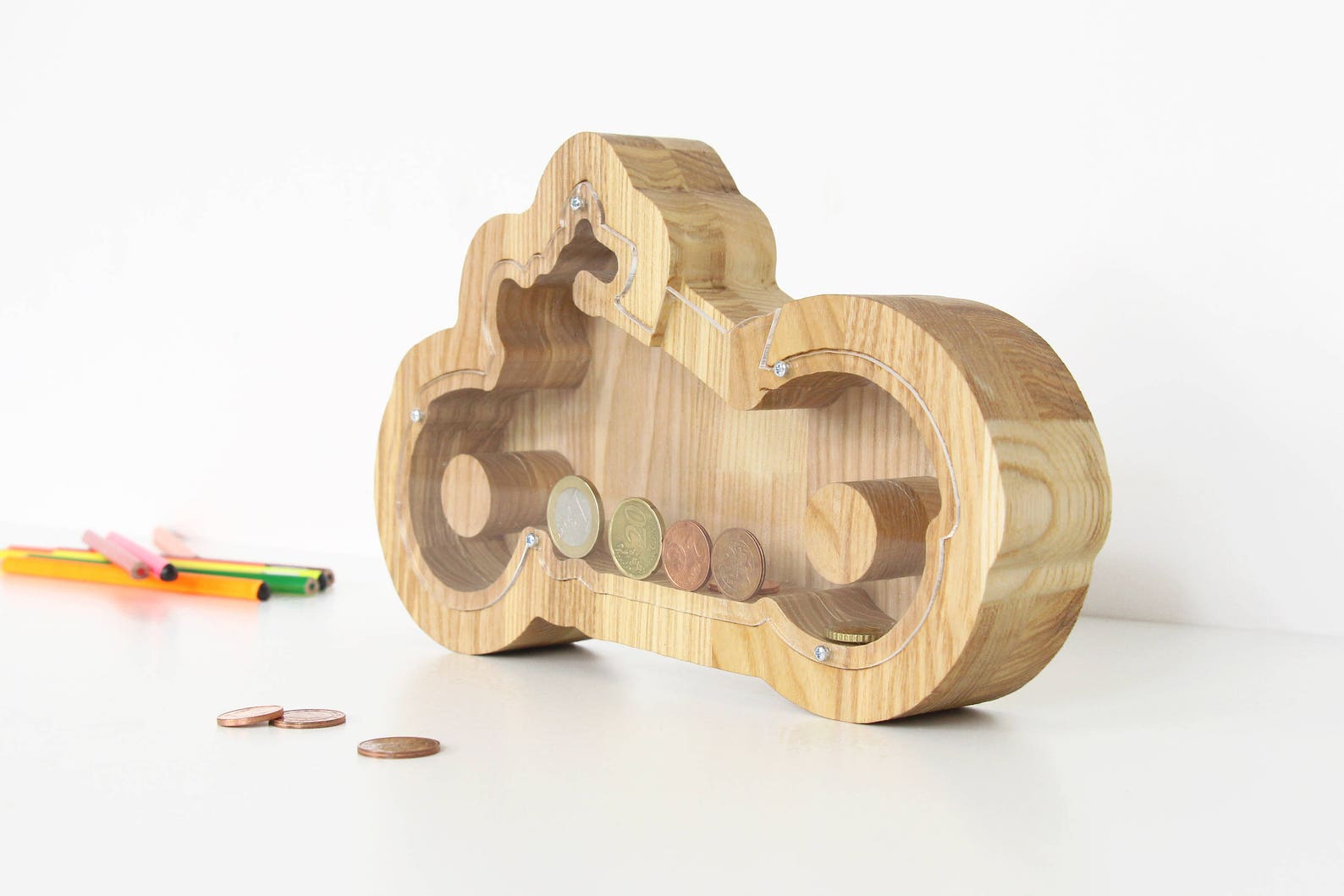 Money Box Motorcycle Gift Money Box Gift Wooden Bike | Etsy