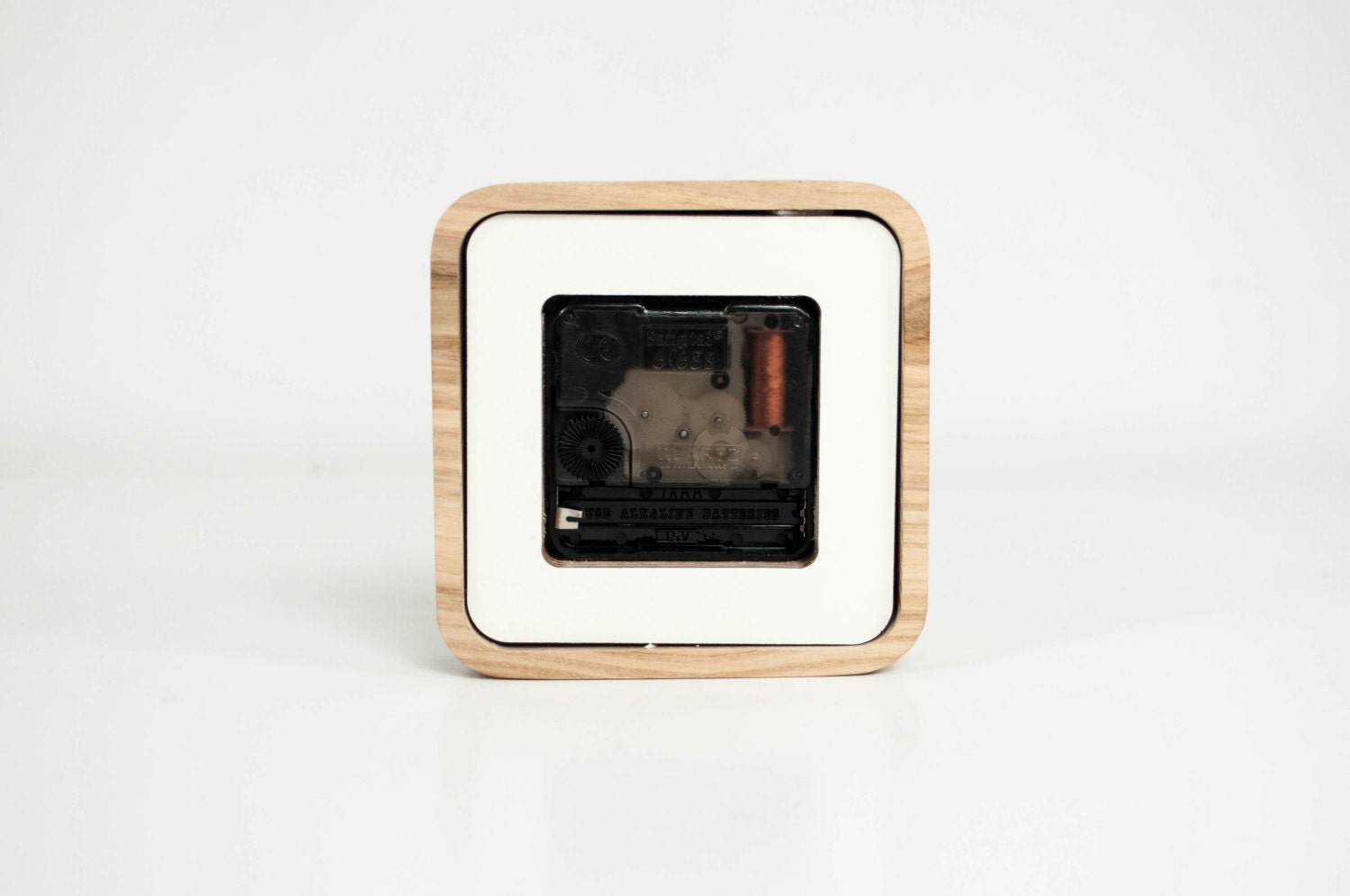 SQUARE Wooden Desk Clock Personalized Clock Wooden Clock - Etsy