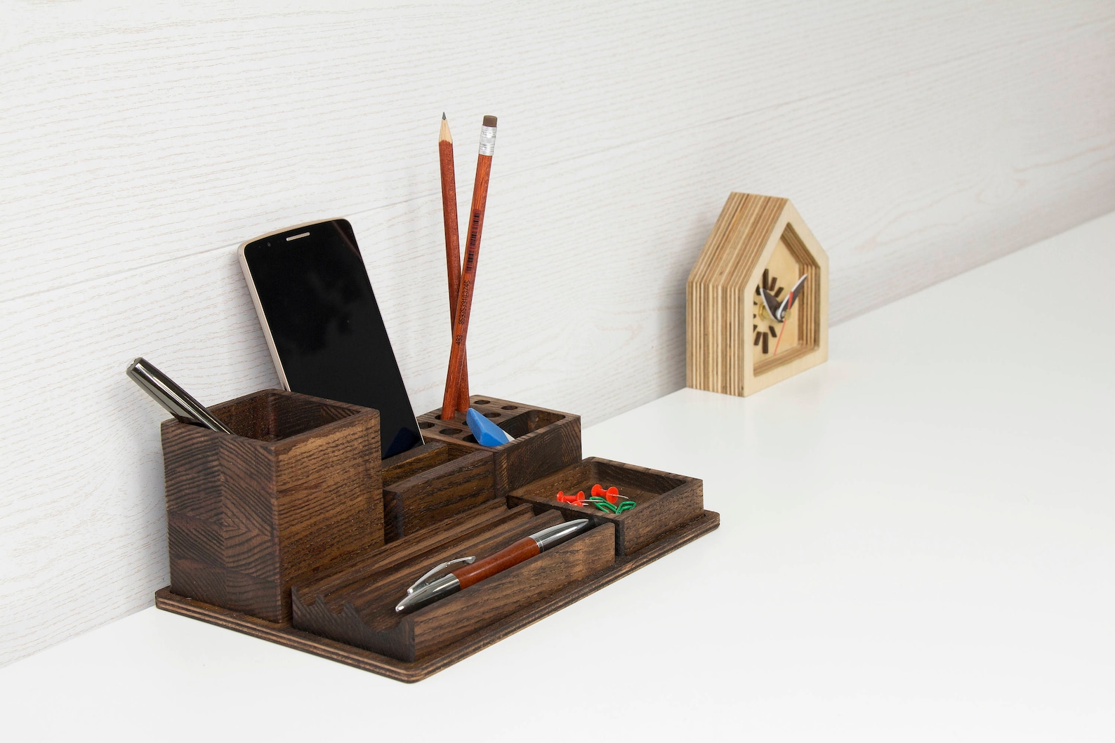 Buy Wooden Desk Organizer Desk Organization Office Organization Online ...