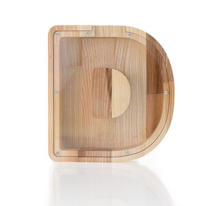 Money Box CHOOSE YOUR LETTER Wooden Coin Bank Custom Piggy Bank Money ...