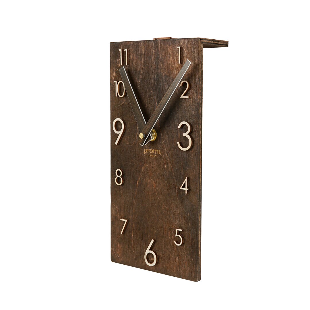 Modern Wooden Clock, Rustic Unique Clock, Design Living Room Decor ...