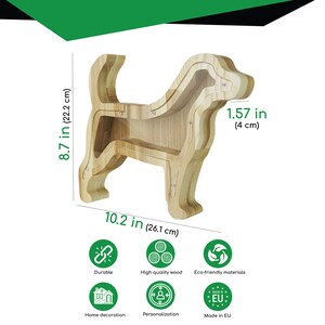 Dog Piggy Bank, Custom Piggy Bank, Dog Money Box, Dog Lover Gift ...