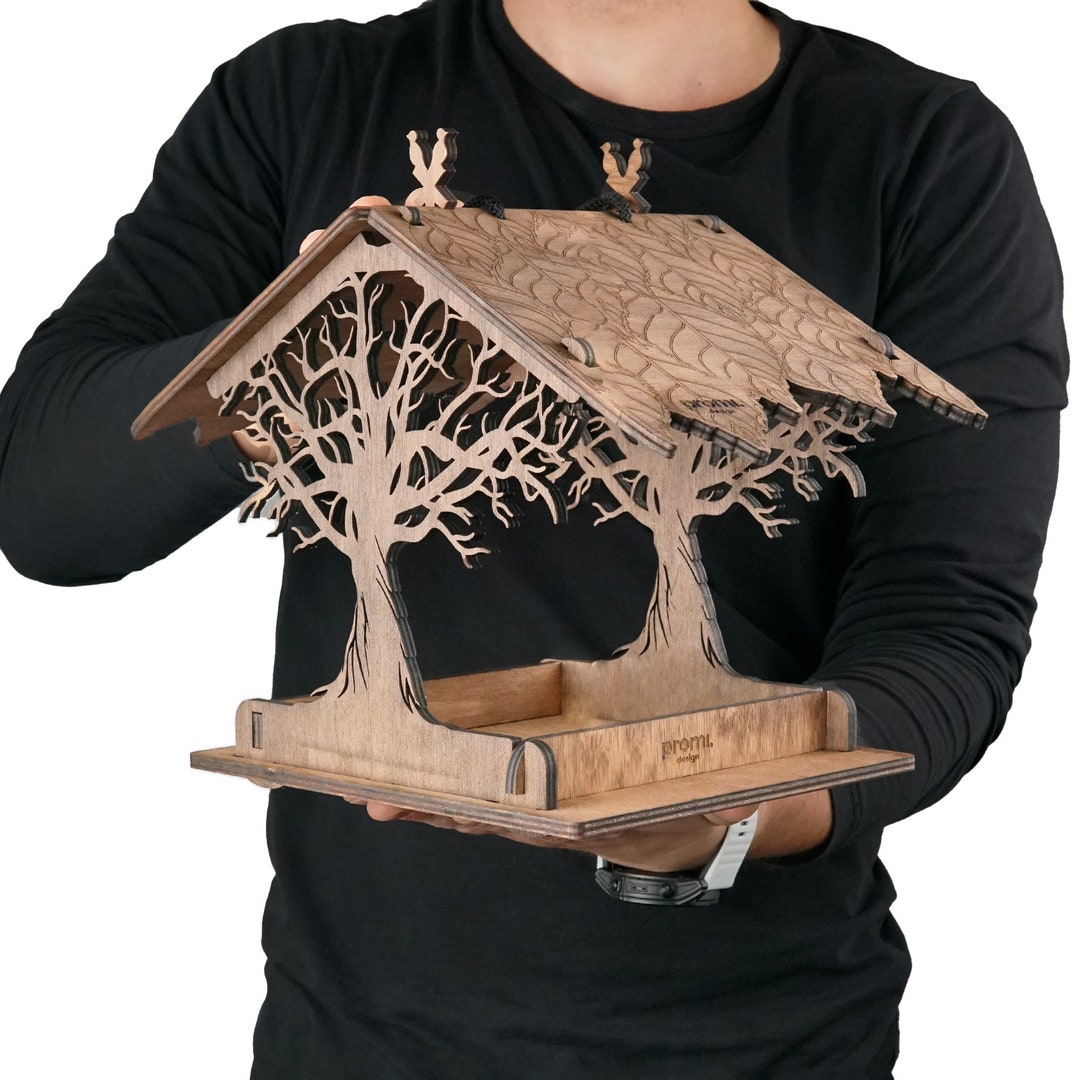 Garden Birdhouse Housewarming Gift, Wooden Bird House, Hanging Bird ...