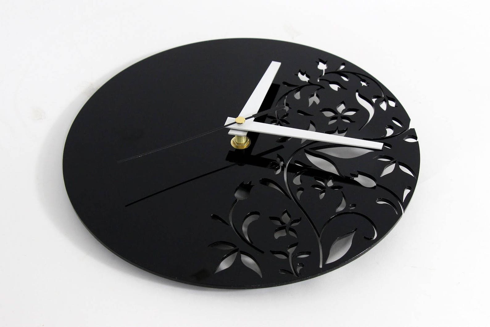 Black Wall Clock Unique Wall Clock Wall Clock Black Clock - Etsy