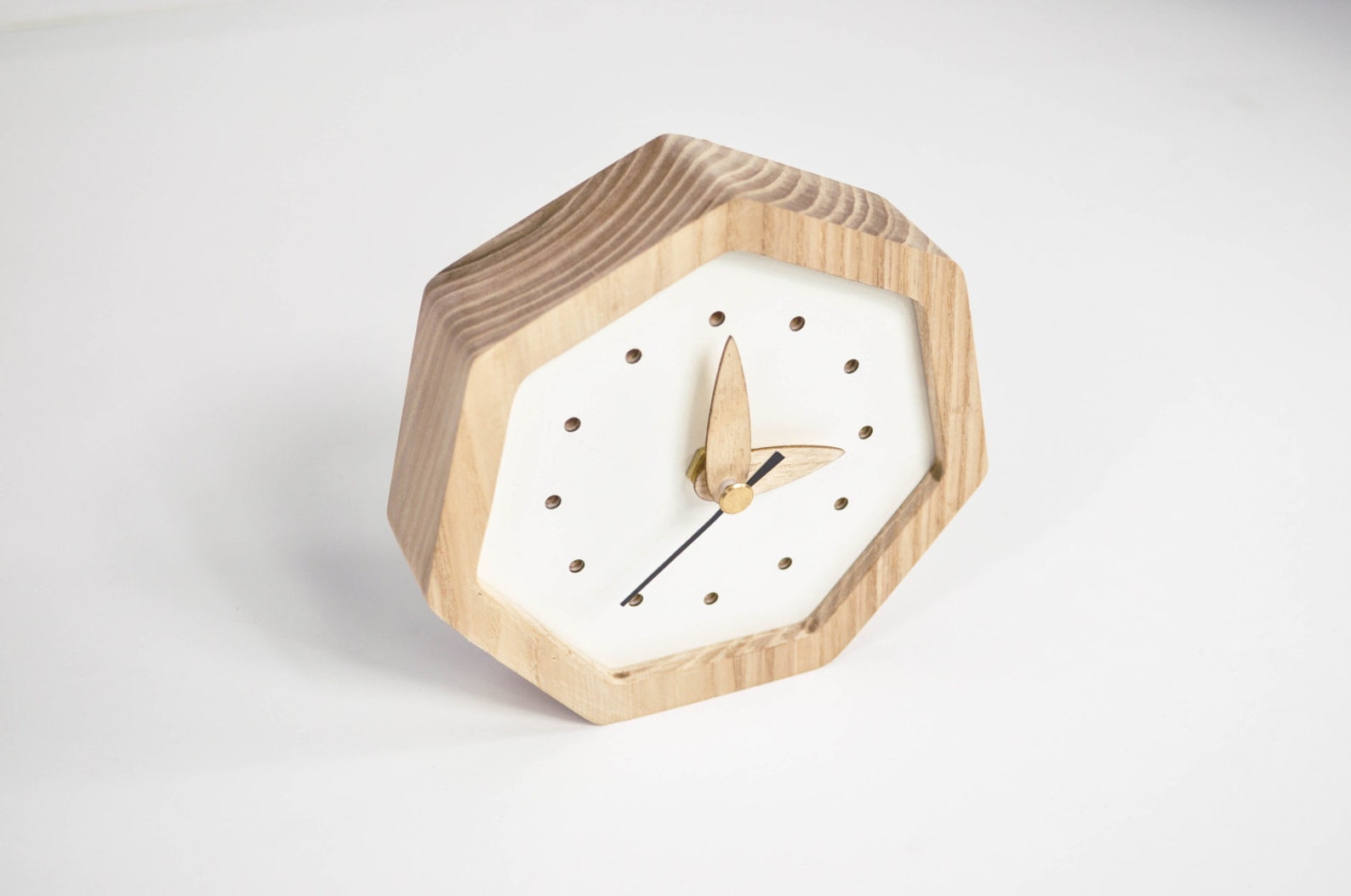 Wooden Clock Wood Clock Desk Clock Rustic Clock Small - Etsy