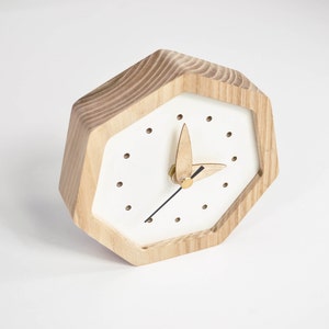 Wooden Clock, Wood Clock, Desk Clock, Rustic Clock, Small Clock, Desk ...