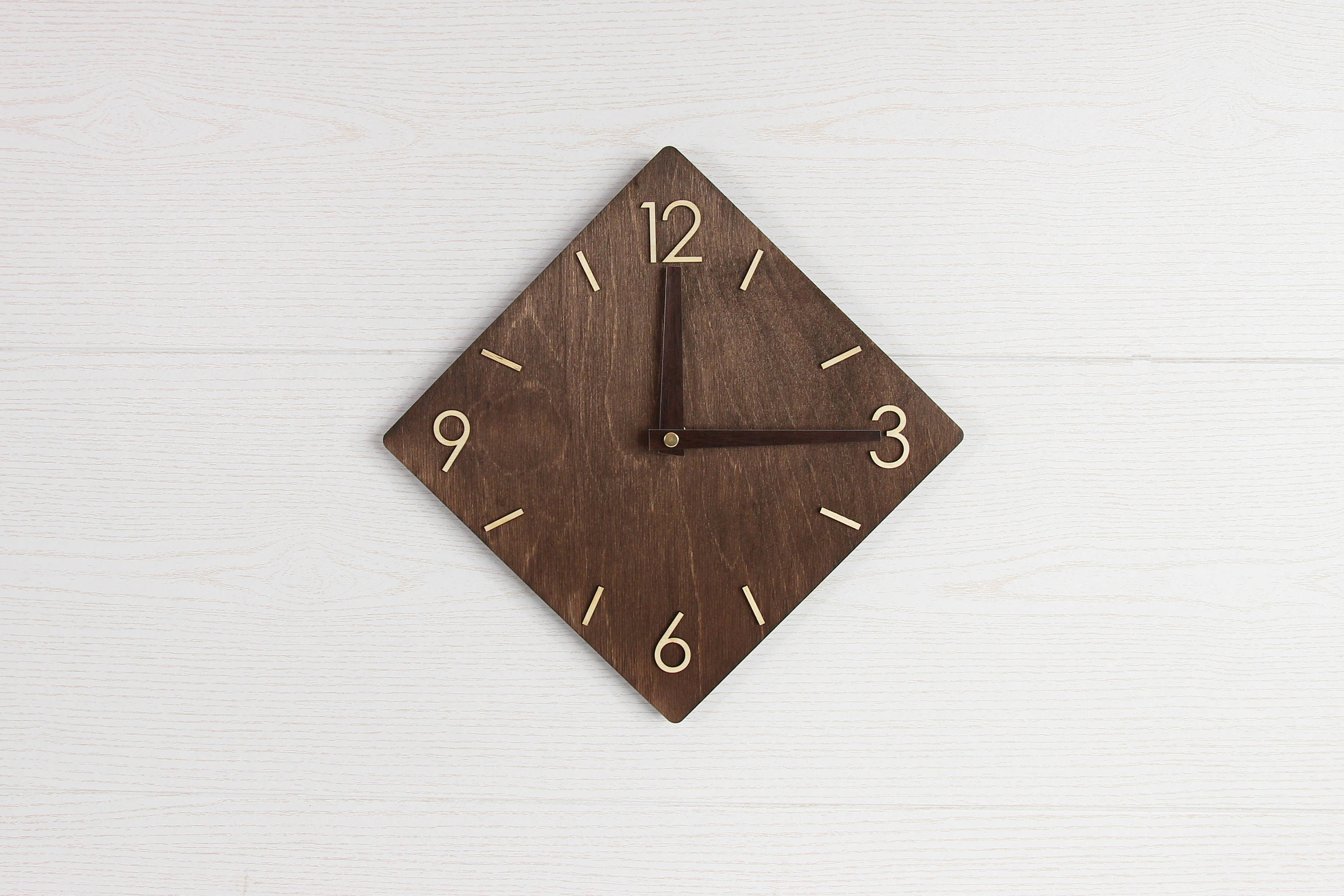 Rustic Clock Wooden Wall Clock Modern Wall Clock Industrial | Etsy