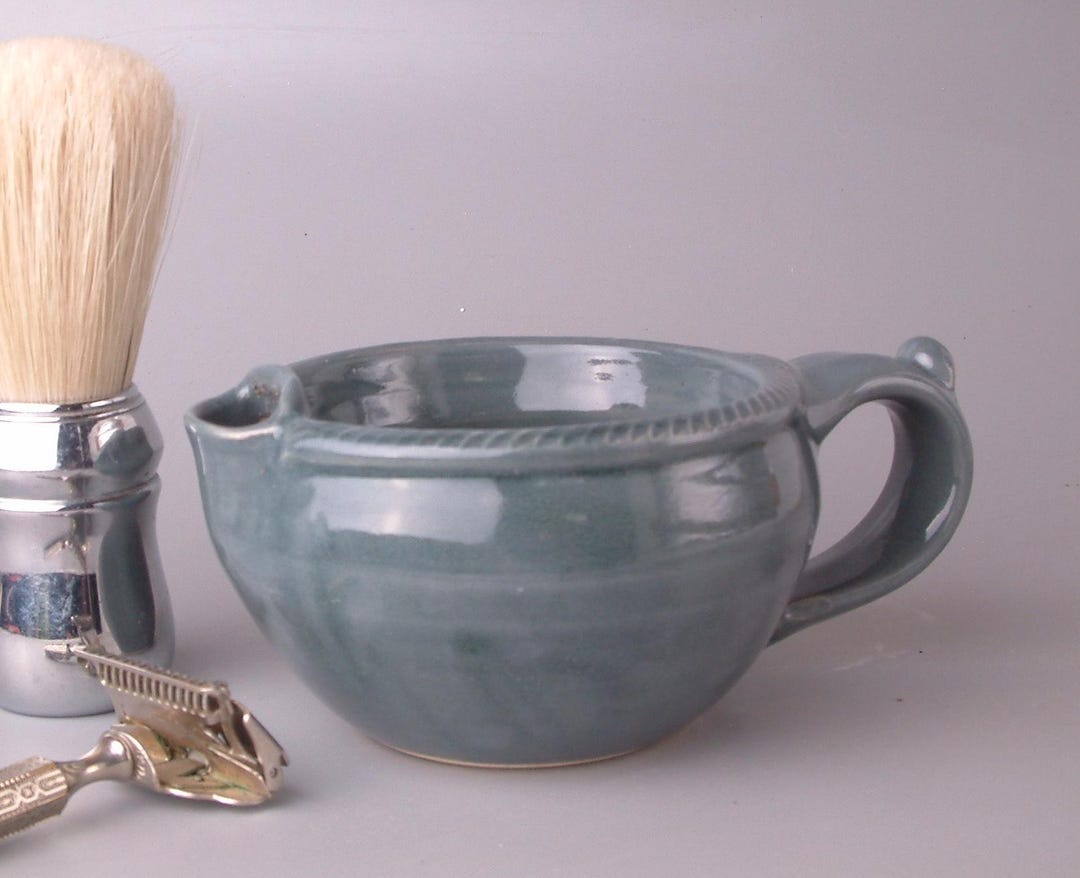 Medium #1 Shaving Scuttle Bowl Grey by Steve Woodhead - Etsy