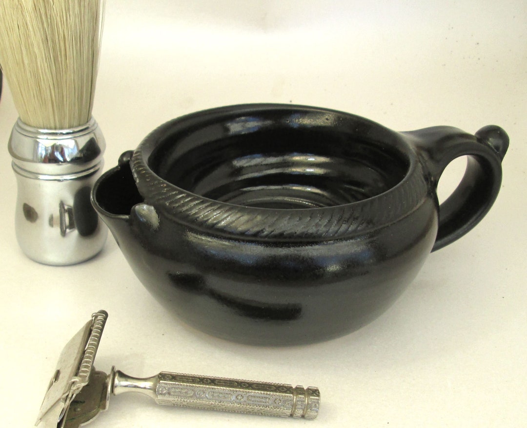 Medium #1 Shaving Scuttle Bowl Black by Steve Woodhead - Etsy UK