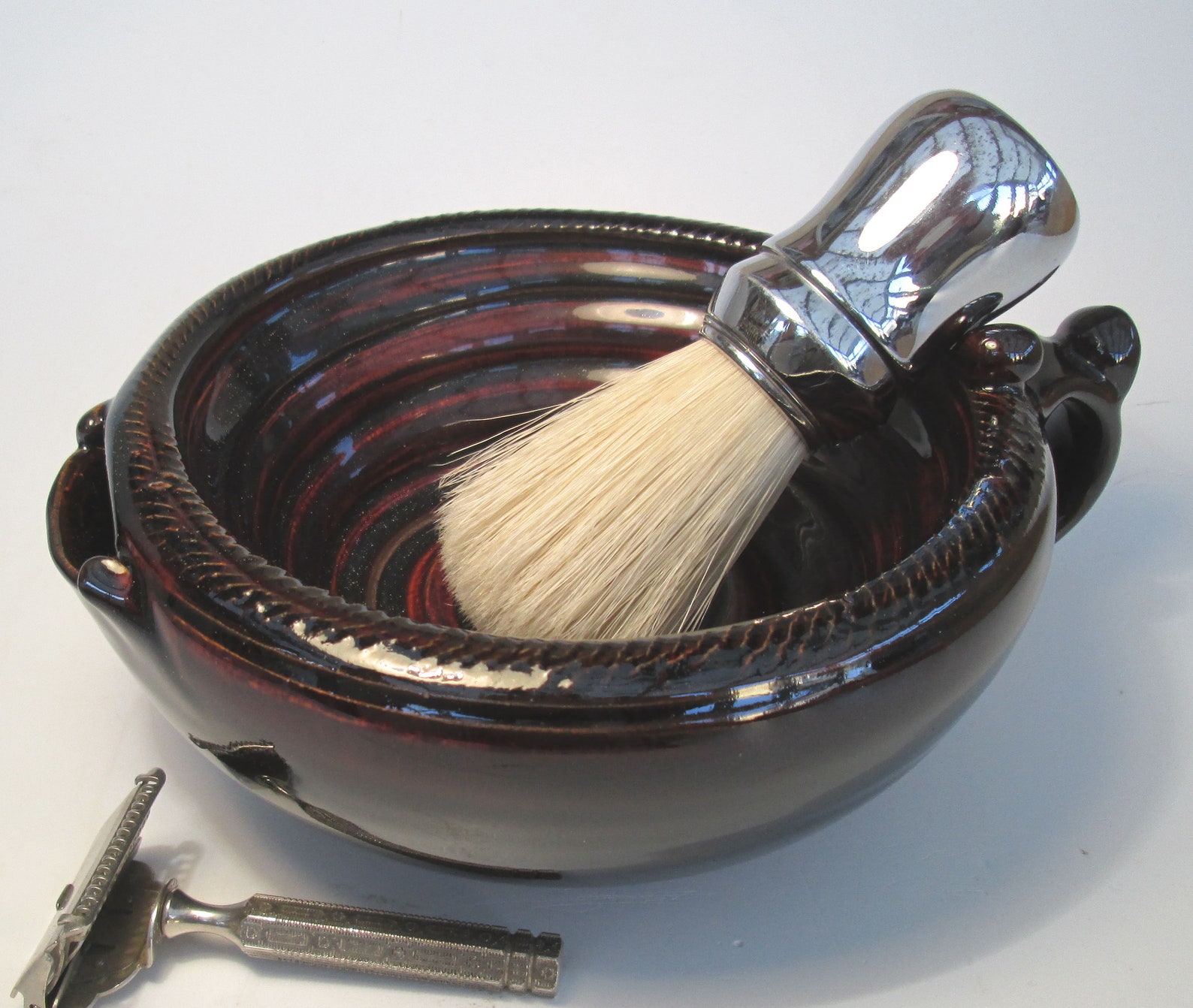 Mega #3 Shaving Scuttle Bowl Teak by Steve Woodhead - Etsy
