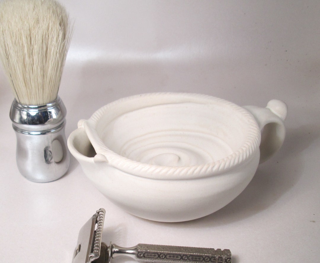 Medium #1 Shaving Scuttle Bowl Ivory by Steve Woodhead - Etsy