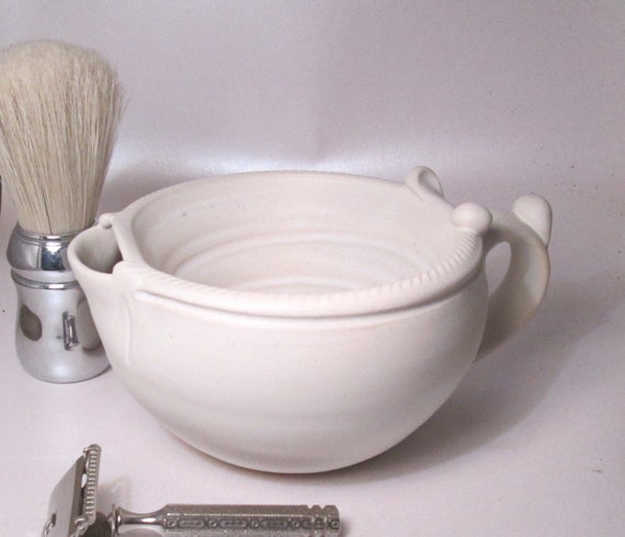 Large 2 Shaving Scuttle Bowl Ivory by Steve Woodhead | Etsy