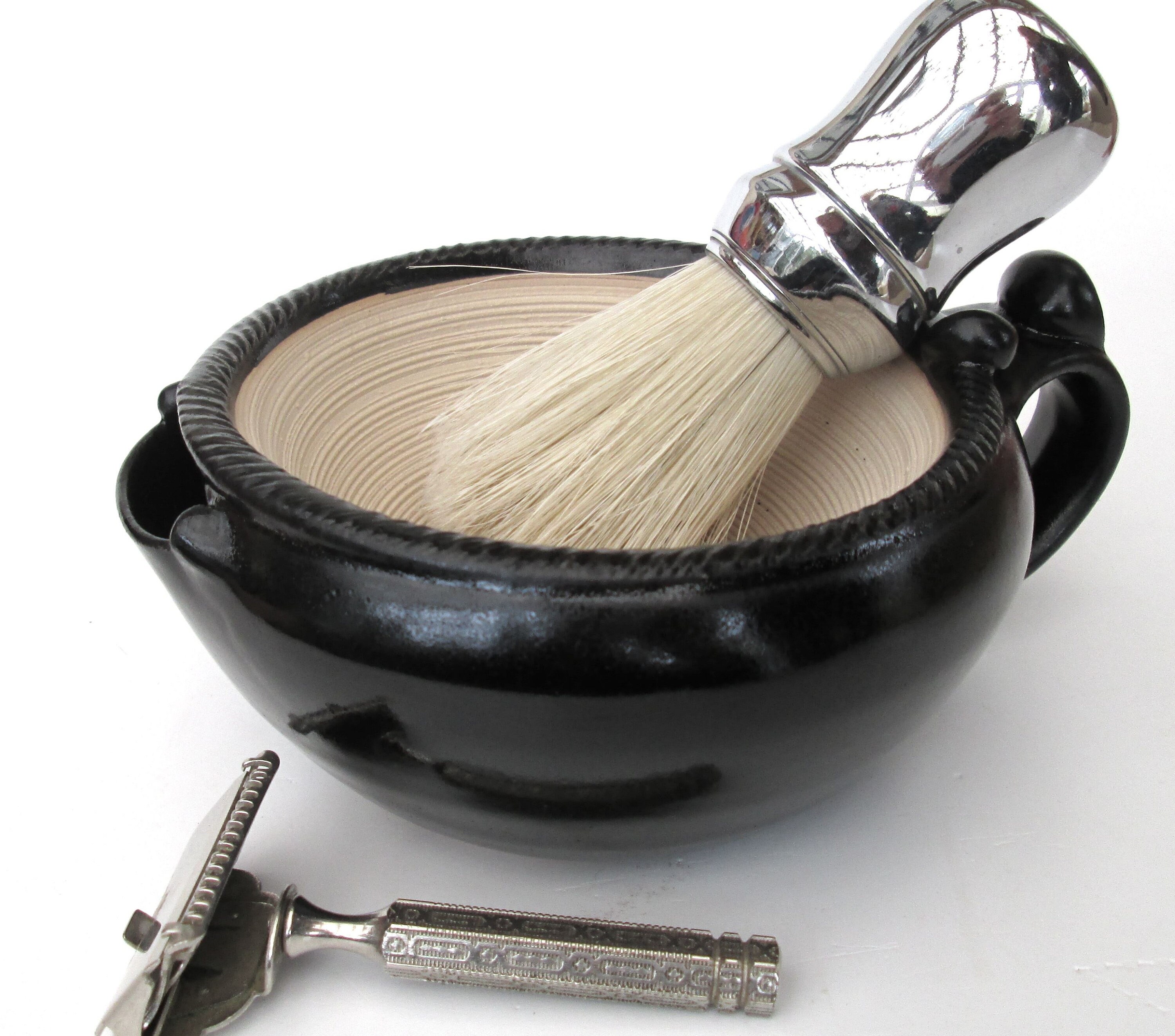 Shaving Suribachi Scuttle Bowl Black - Large #2 by Steve Woodhead - Etsy