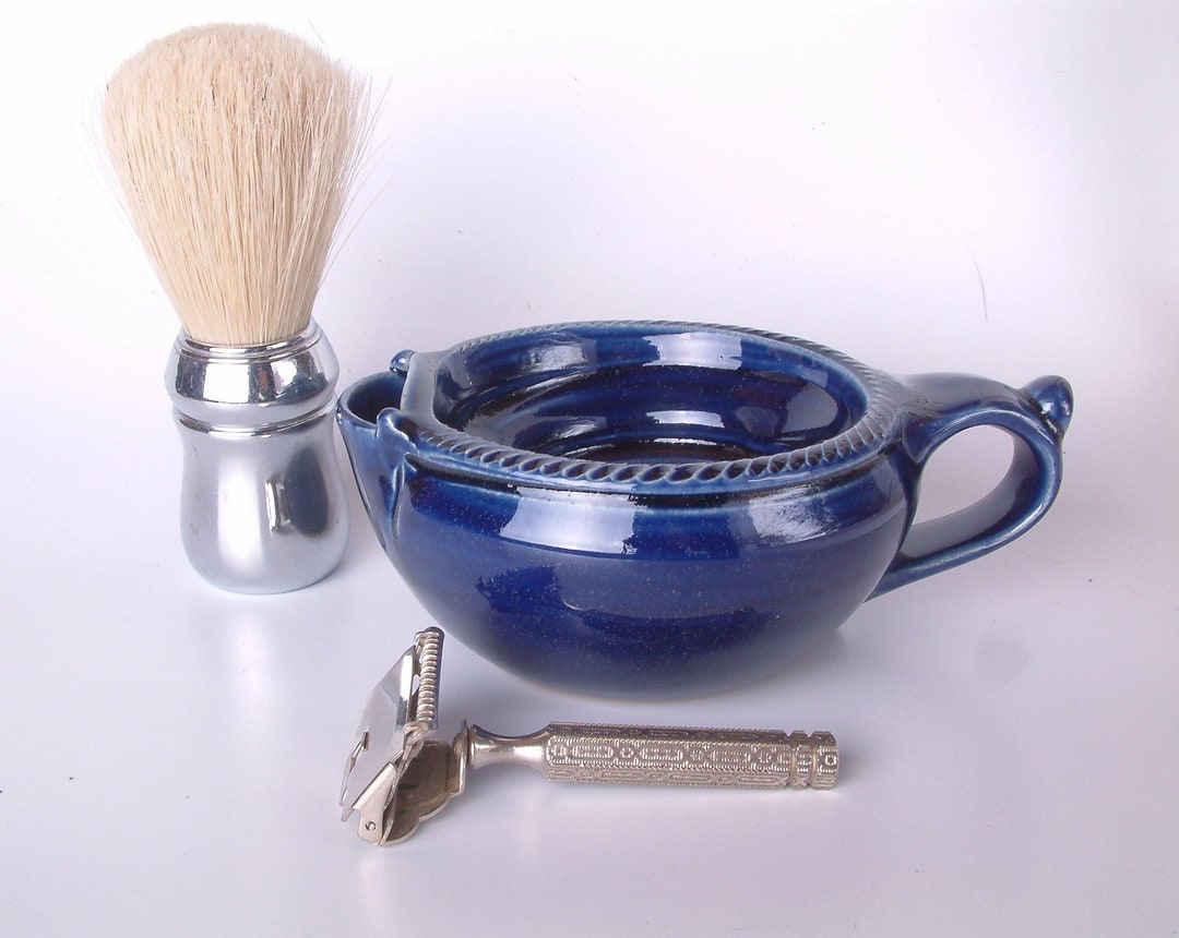 Medium #1 Shaving Scuttle Bowl Blue by Steve Woodhead - Etsy