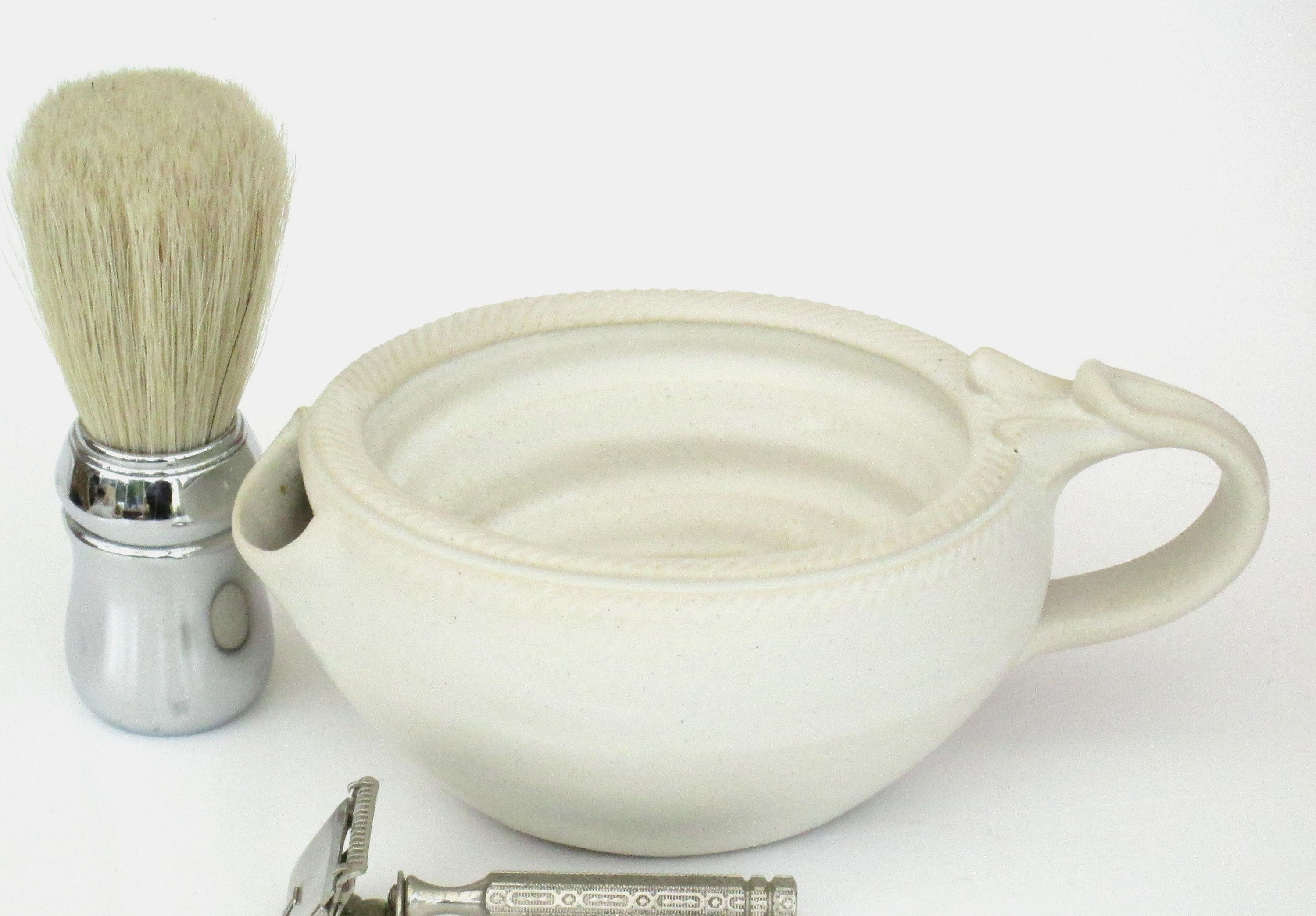 Mega 3 Shaving Scuttle Bowl Ivory by Steve Woodhead | Etsy