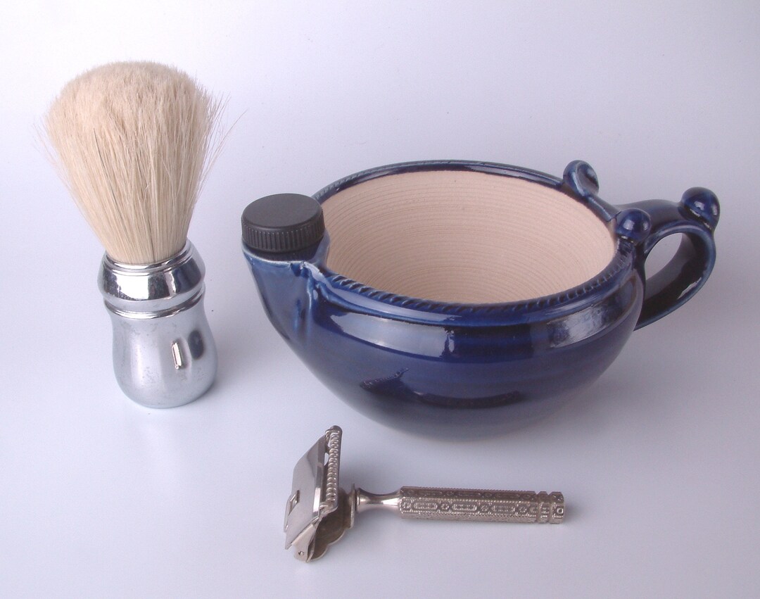 Shaving Suribachi Stoppered Scuttle Bowl Blue - Large #2 di Steve ...
