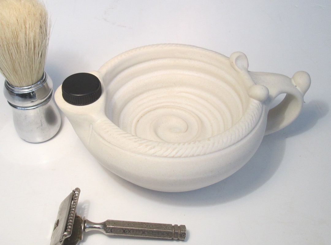 Large #2 Stoppered Shaving Scuttle Satin Ivory by Steve Woodhead - Etsy