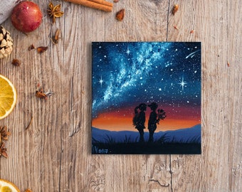 Love couple painting Romantic painting Love couple in love | Etsy