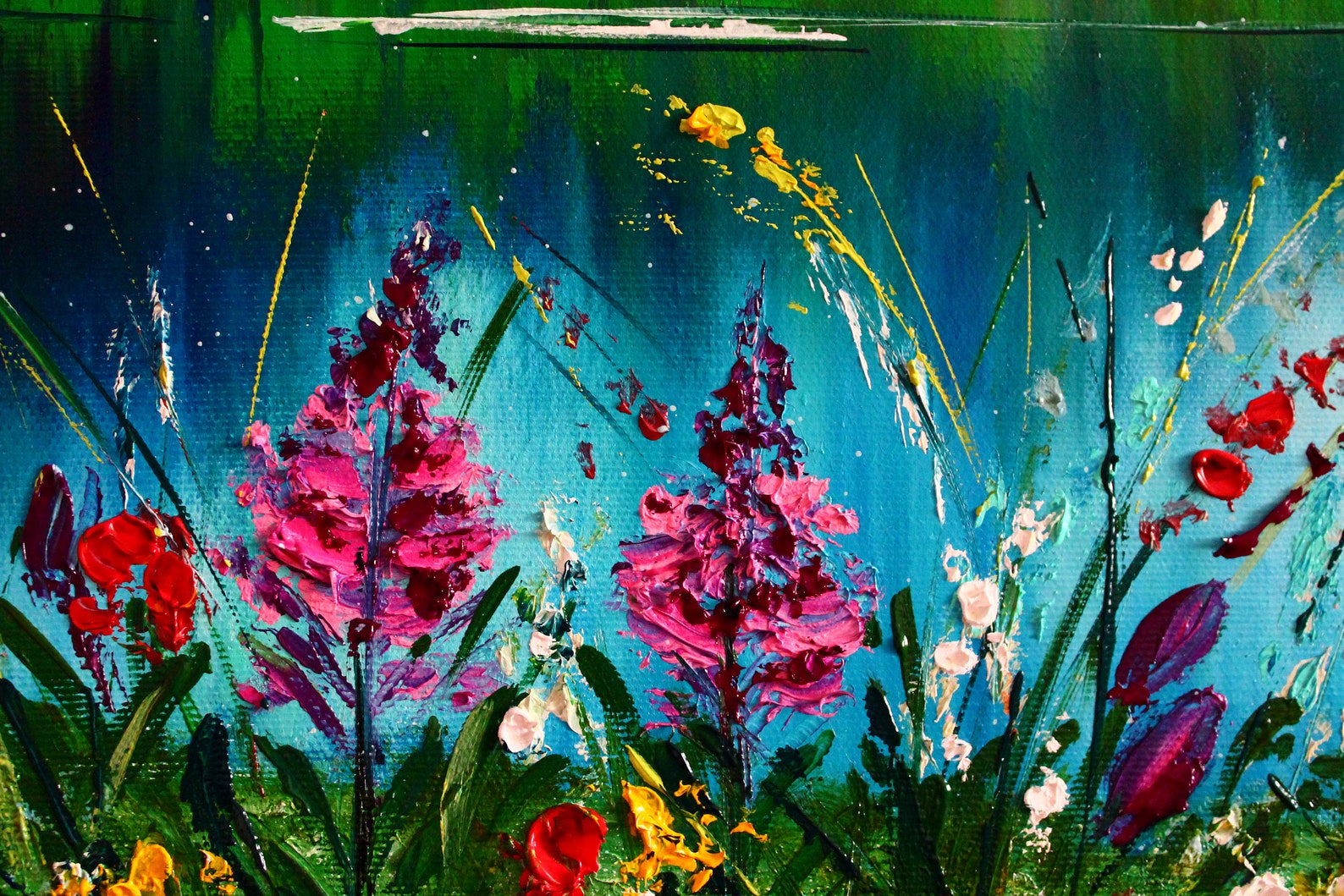 Original Painting Swiss Alps Mountains Oil Painting on Canvas ...