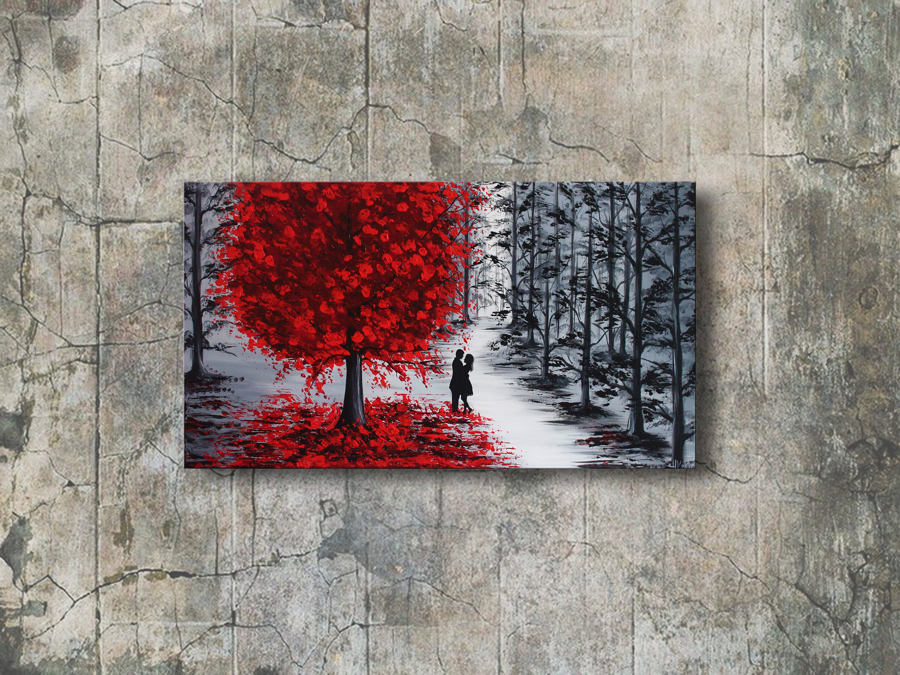 Abstract Romantic Paintings Of Couples