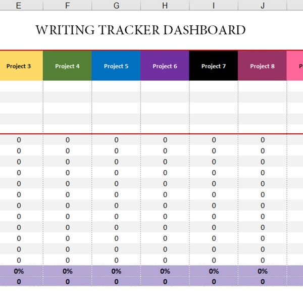 Word Count Tracker Excel Etsy