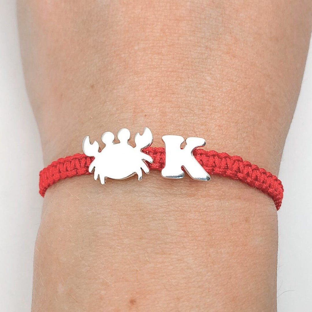 Crab Bracelet, Sterling Silver Baby Crab Bracelet, Cancer Zodiac Gift ...