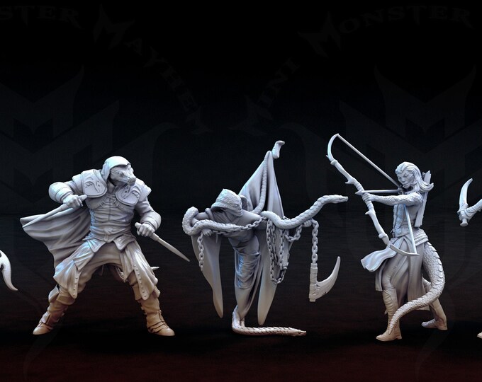 Yuan Ti Serpentine Characters Snake Folk Miniatures DND - Etsy