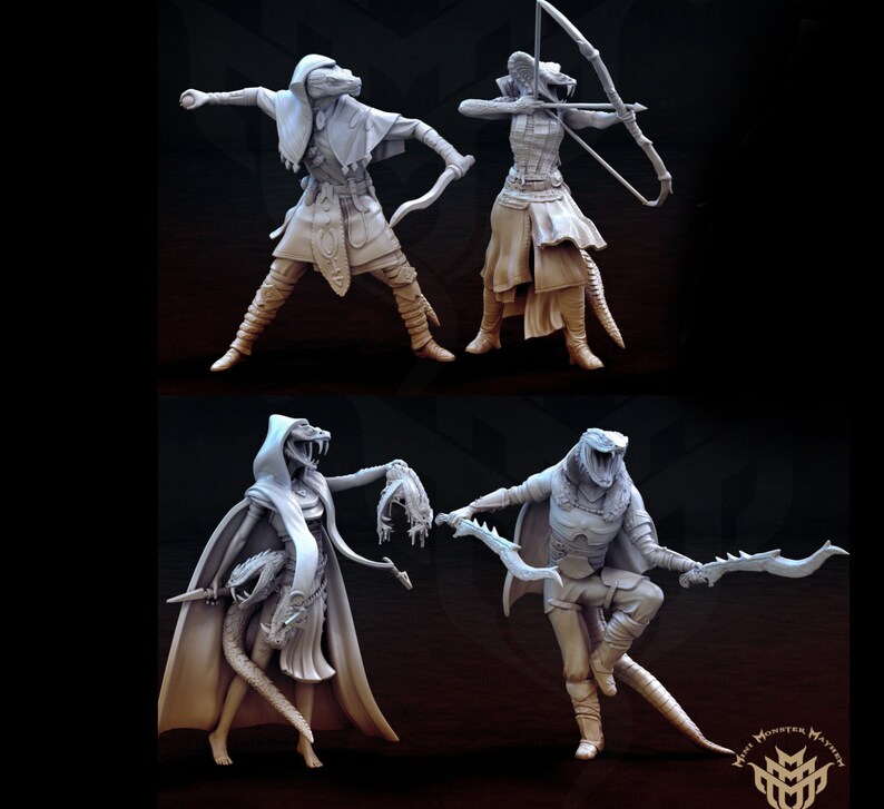 Yuan Ti Serpentine Characters Snake Folk Miniatures DND - Etsy