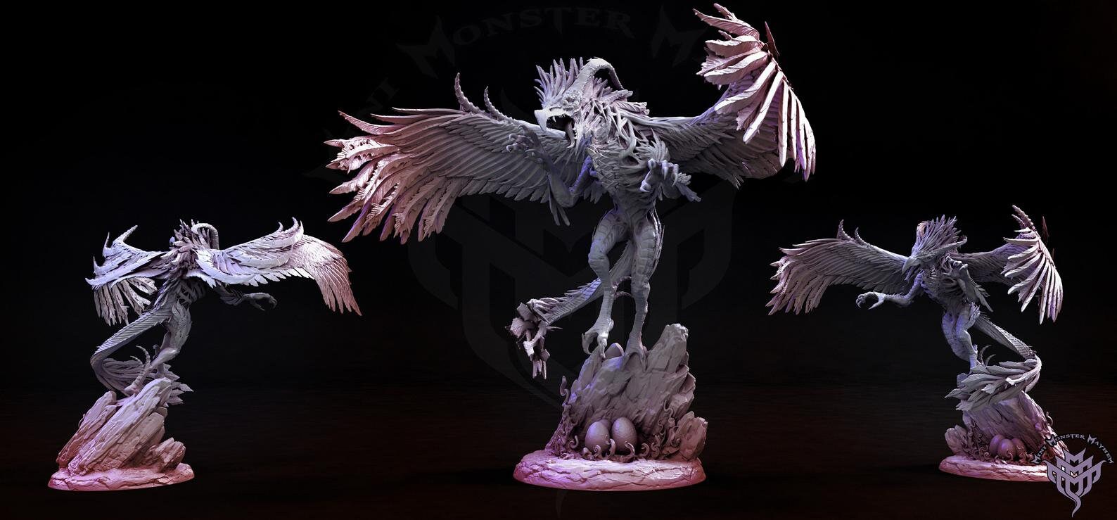 Corrupt Phoenix Undead Zombie Phoenix Fire Bird Miniature DND - Etsy