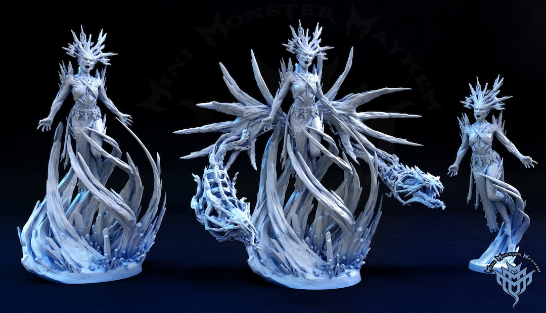Queen of the Glacial Depths Miniature Auril DND Pathfinder Tabletop RPG ...