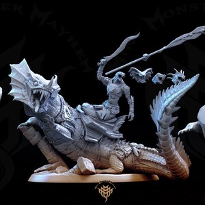 Serpentine Mount Miniature Yuan Ti Rider DND Pathfinder Tabletop RPG - Etsy