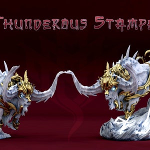 Thunderous Stampede Miniature Ox Spirit DND Pathfinder Tabletop RPG - Etsy