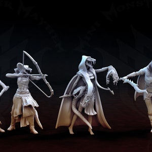 Yuan Ti Serpentine Characters Snake Folk Miniatures DND Pathfinder ...