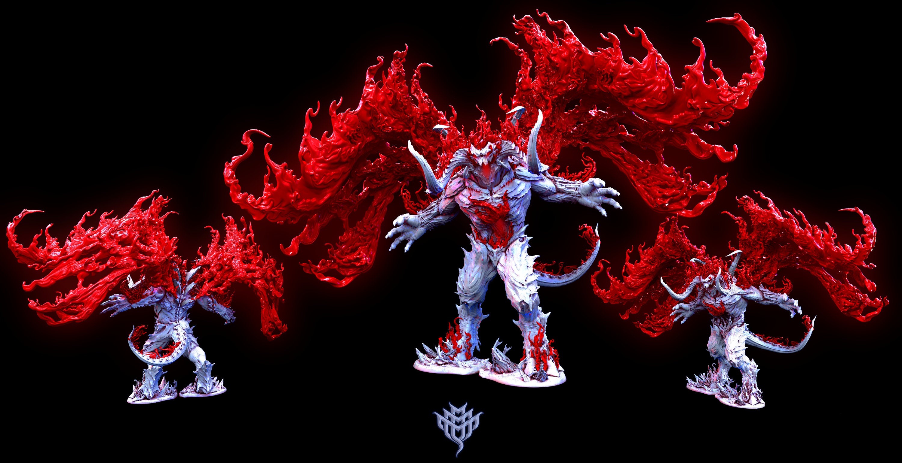 Valaruko Miniature Demon Lord Balrog DND Pathfinder Tabletop - Etsy