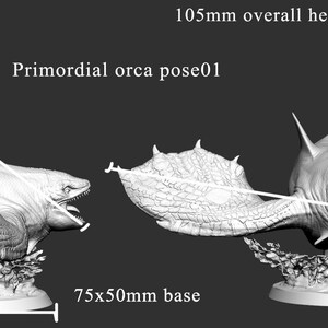 Primordial Orca Miniature DND Pathfinder Tabletop RPG - Etsy