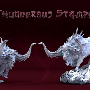 Thunderous Stampede Miniature Ox Spirit DND Pathfinder Tabletop RPG - Etsy