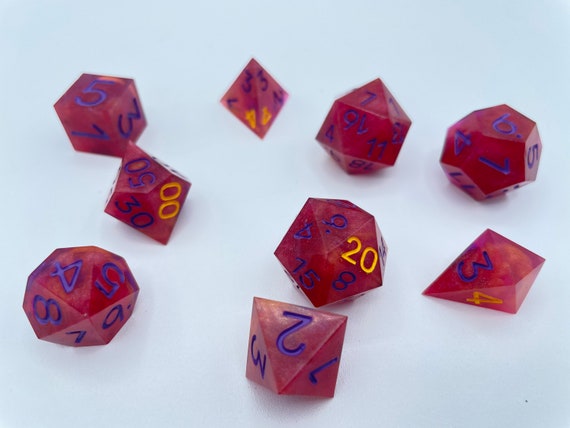 Feywild Shard 9 Piece Polyhedral Resin Dice Handmade Epoxy - Etsy