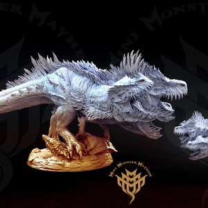 Cerberus Rex Miniature T Rex Dinosaur DND Pathfinder Tabletop RPG - Etsy