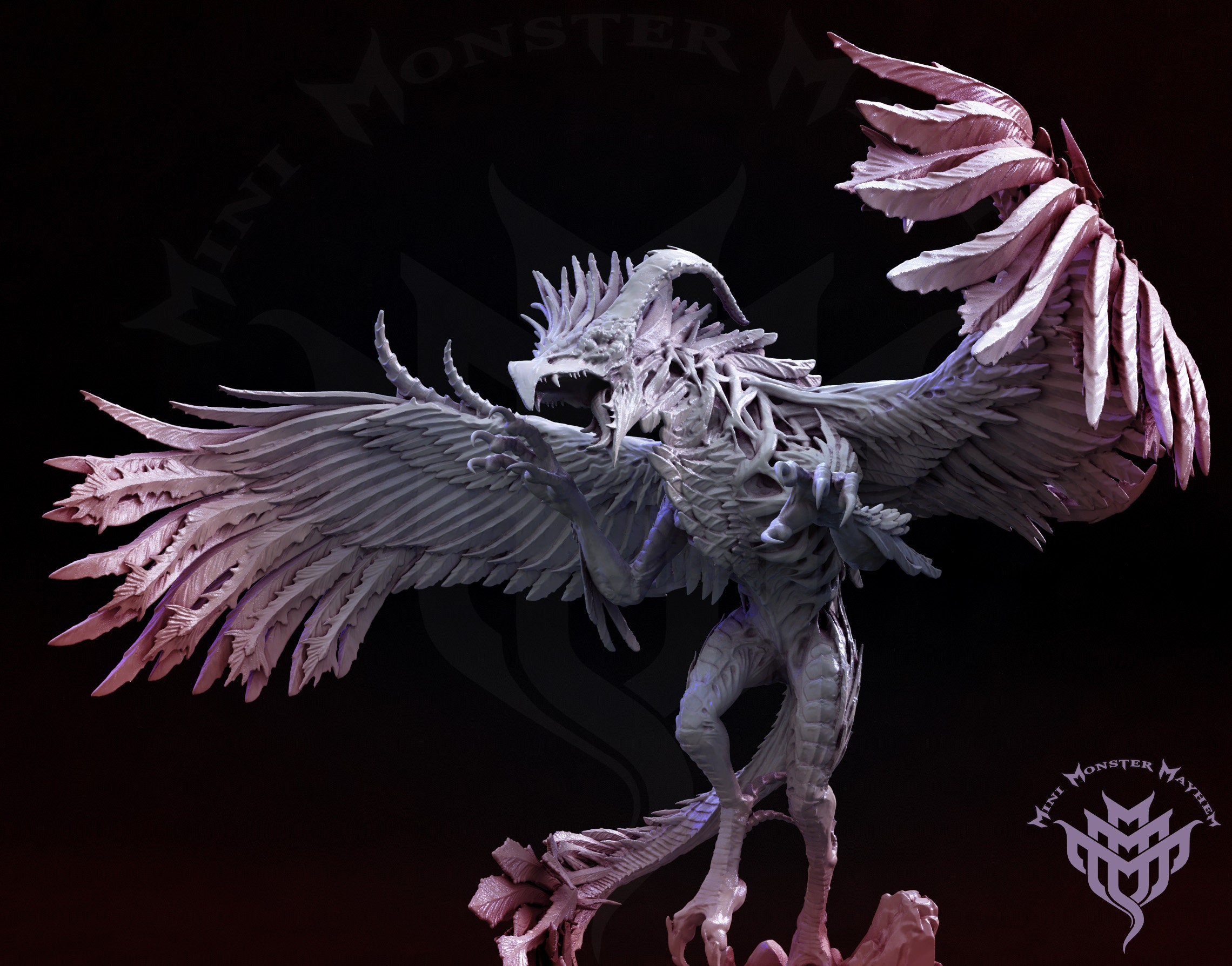 Corrupt Phoenix Undead Zombie Phoenix Fire Bird Miniature DND - Etsy UK