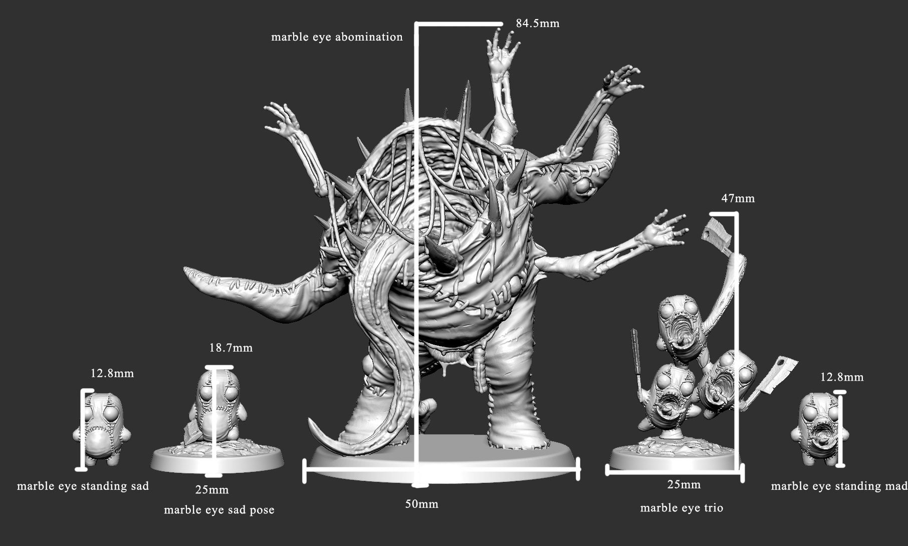 Marble Eye Miniature DND Pathfinder Tabletop RPG - Etsy