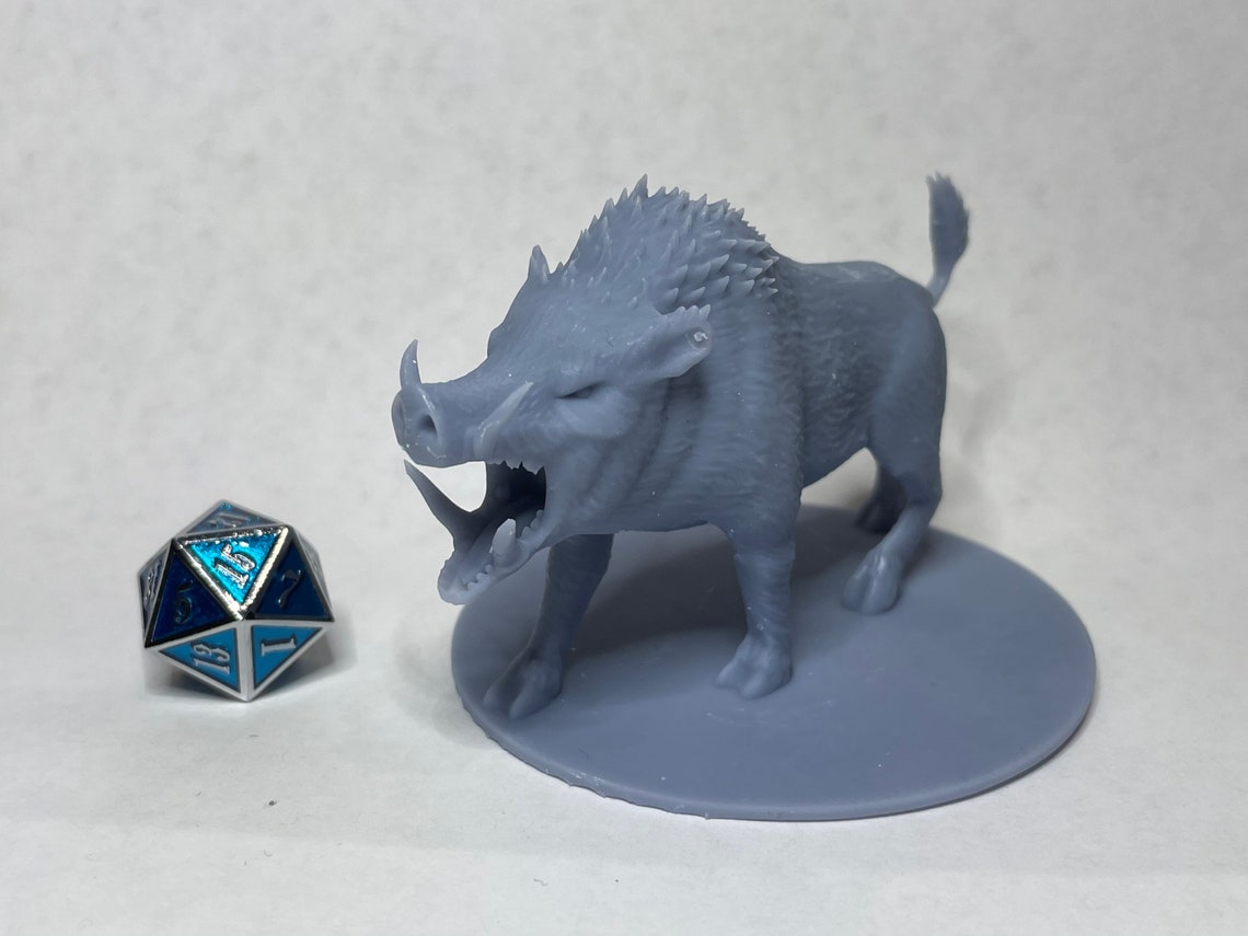 Gorthok Thunder Boar Giant Boar Miniature DND Pathfinder - Etsy
