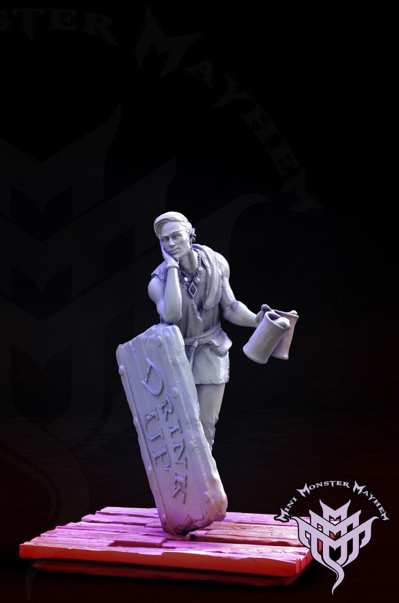 Bartender Miniature Barkeep Tavern Keeper DND Pathfinder | Etsy