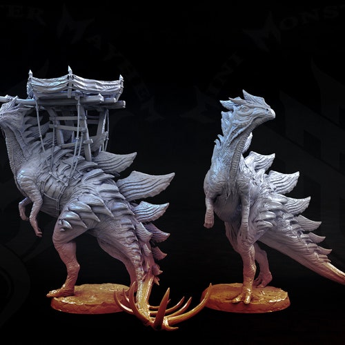 Cerberus Rex Miniature T Rex Dinosaur DND Pathfinder Tabletop - Etsy