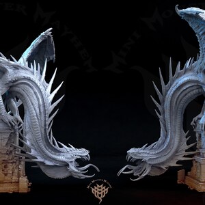 Heavenly Ophidian Miniature Serpent Dragon DND Pathfinder Tabletop RPG ...