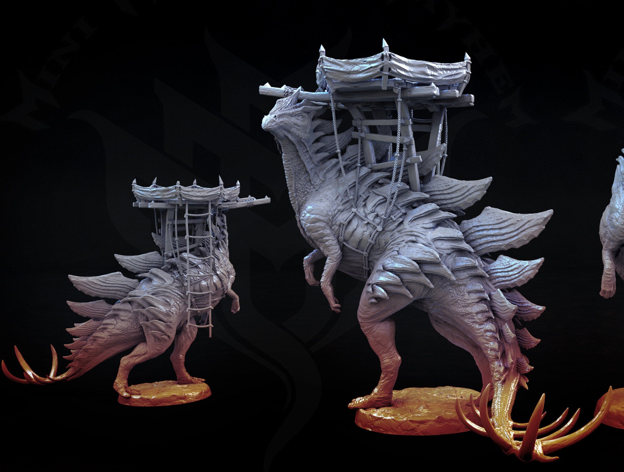 Stegosaurus Miniature Stego Dinosaur DND Pathfinder Tabletop | Etsy